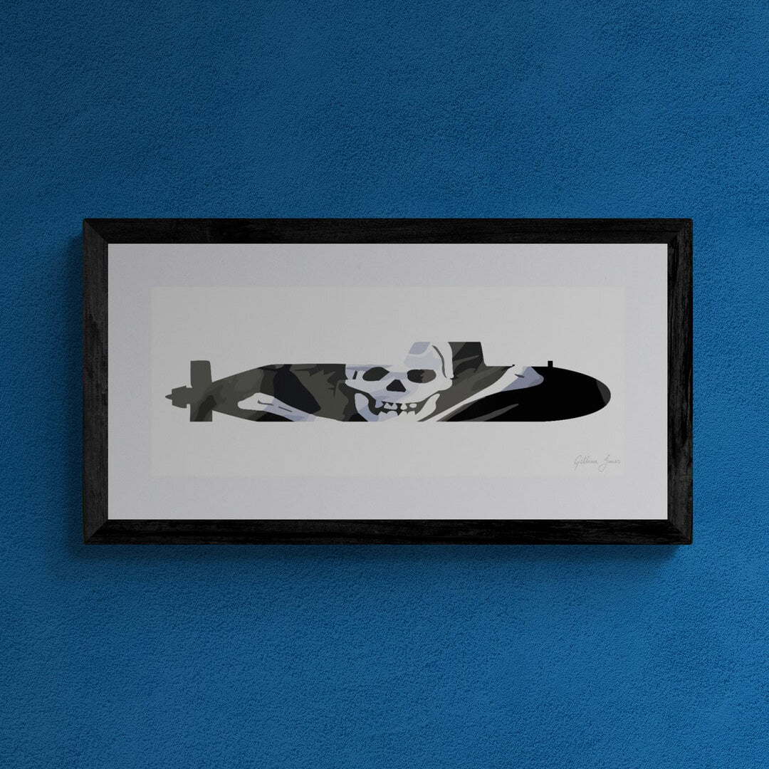 Astute Class Submarine Jolly Roger Print – Gillian Jones Designs