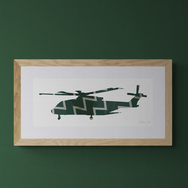 Merlin Mk4 Commando Helicopter Force Print – Gillian Jones Designs