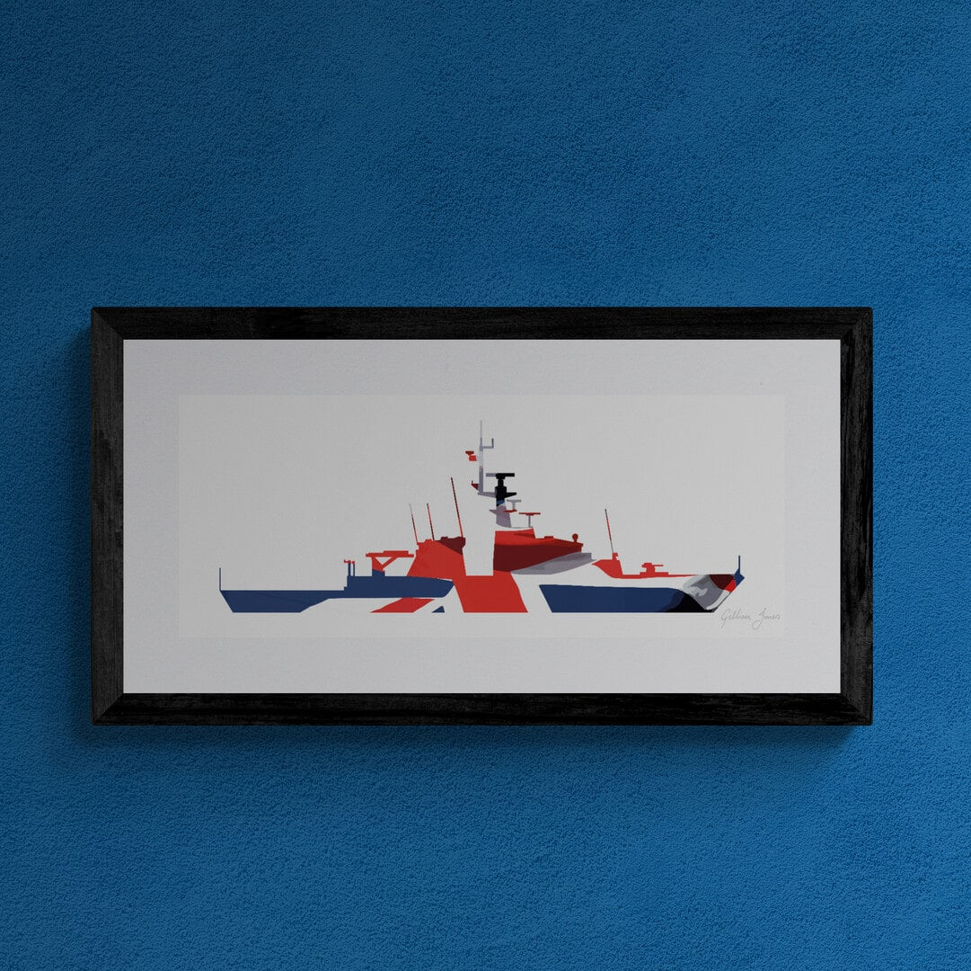 River Class Batch 2 OPV Union Flag Print – Gillian Jones Designs