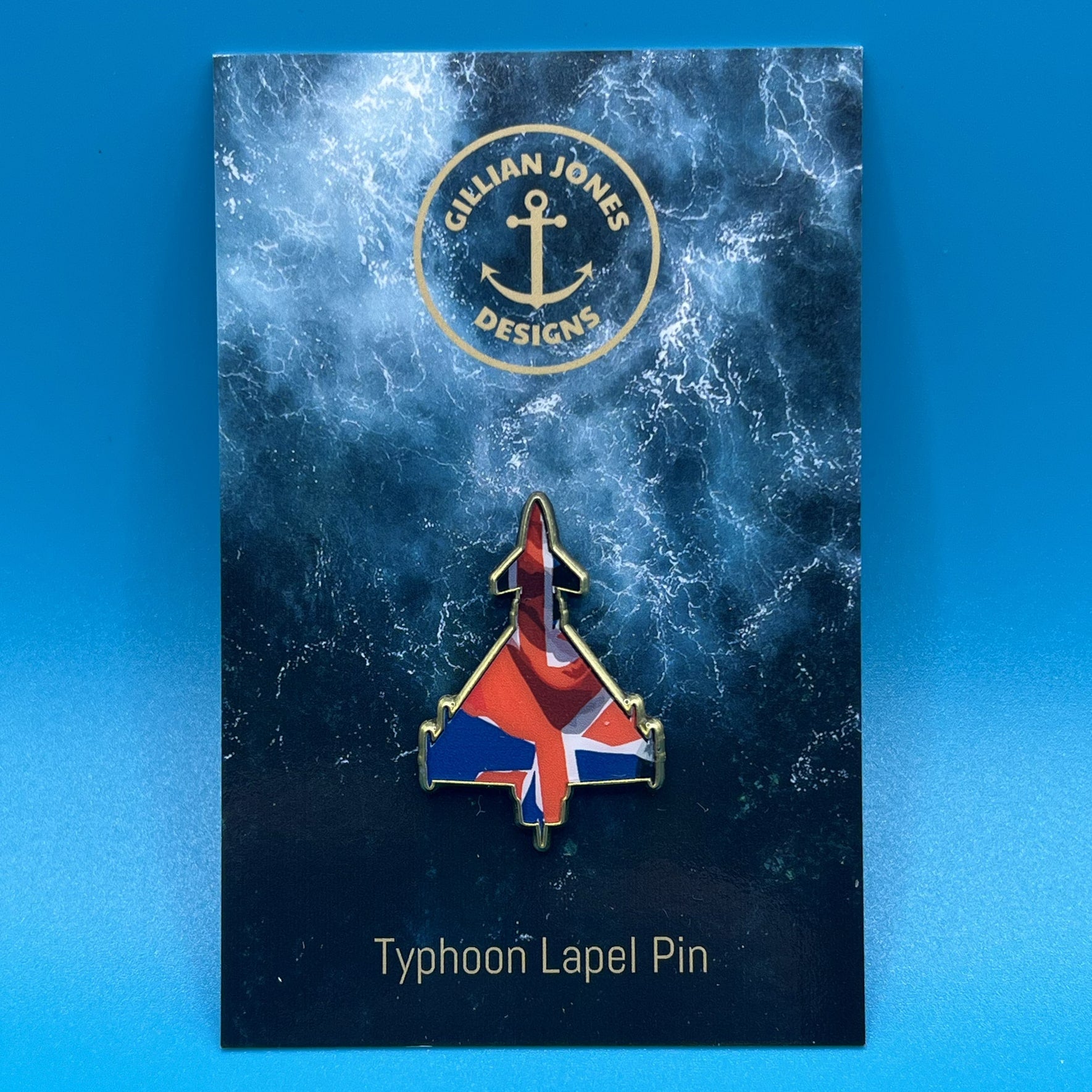 Typhoon Union Flag Lapel Pin – Gillian Jones Designs