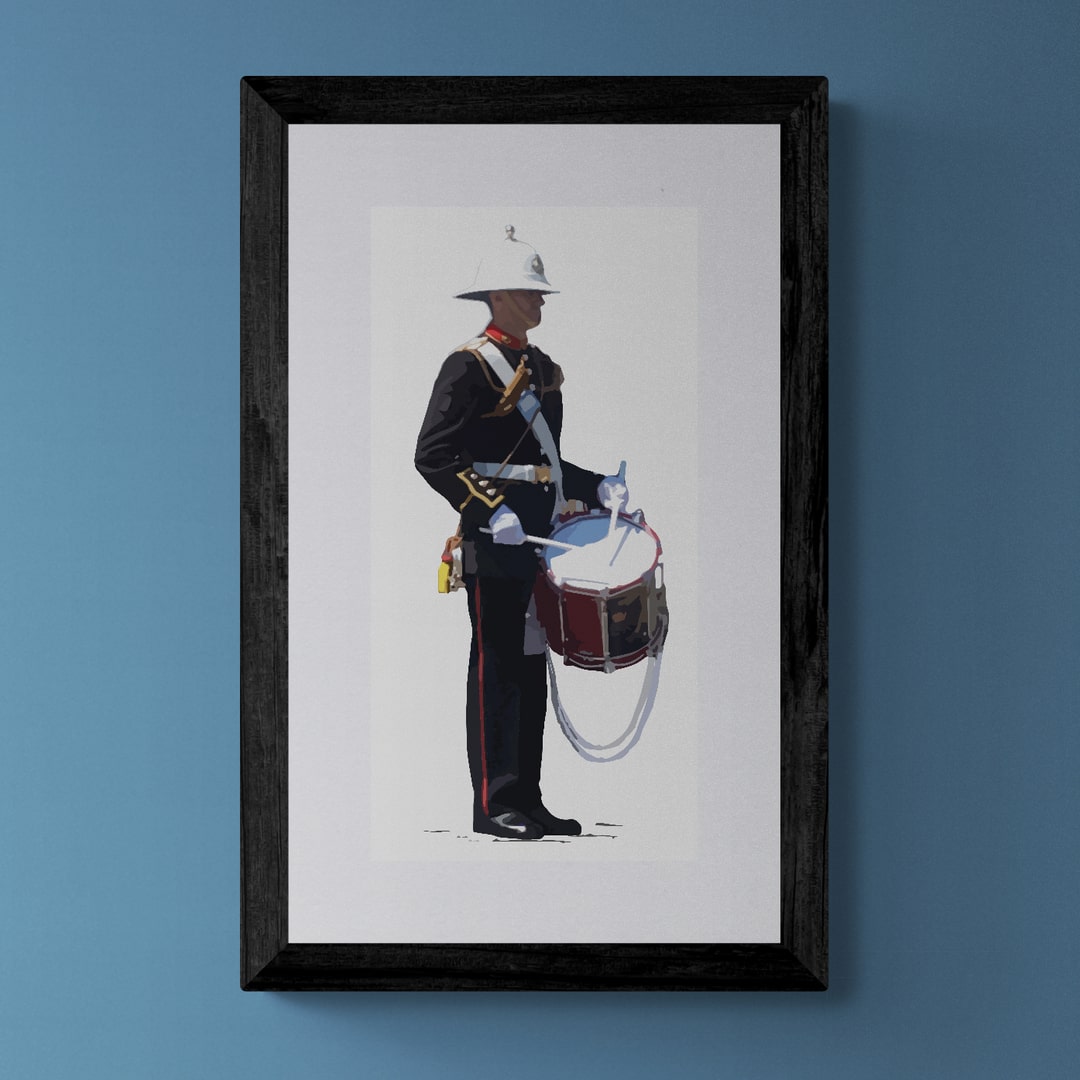The Royal Marines Drummer and Bugler Print – Gillian Jones Designs