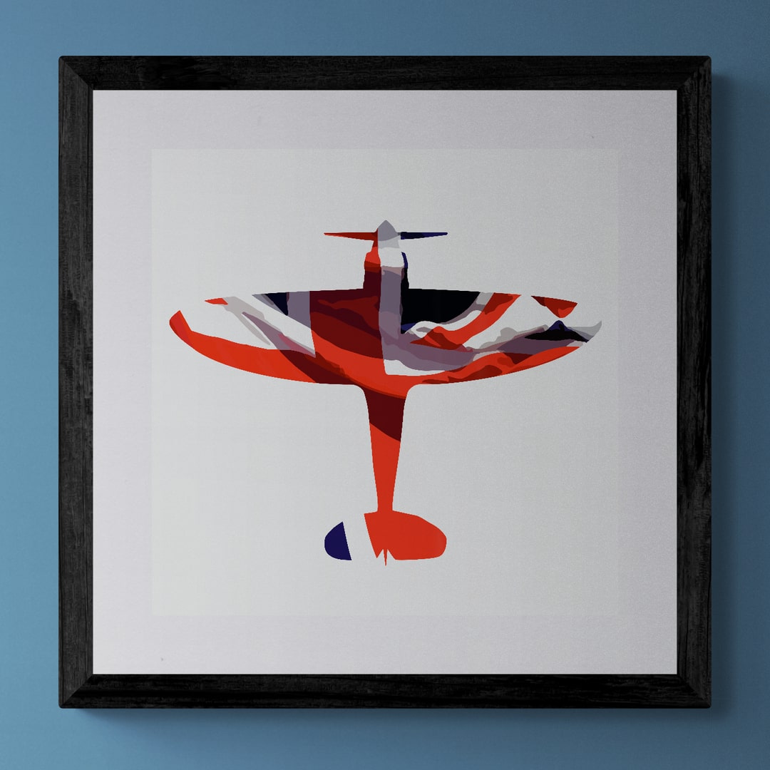 Spitfire Union Flag Print – Gillian Jones Designs